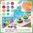 15-Pack Inflatable Floating Drink Holders, Assorted Fun Designs Pool ...