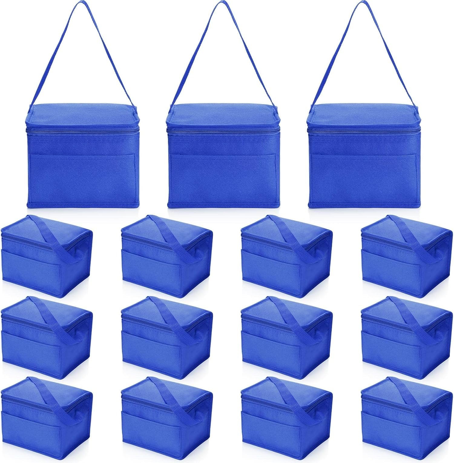 15 Pack Insulated Lunch Bags Bulk, Cooler Boxes, Leakproof Lunch Boxes ...