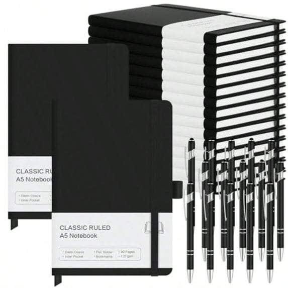 15 Pack Journal Notebook Bulk A5 Hardcover Notebook Classic Journal Set ...