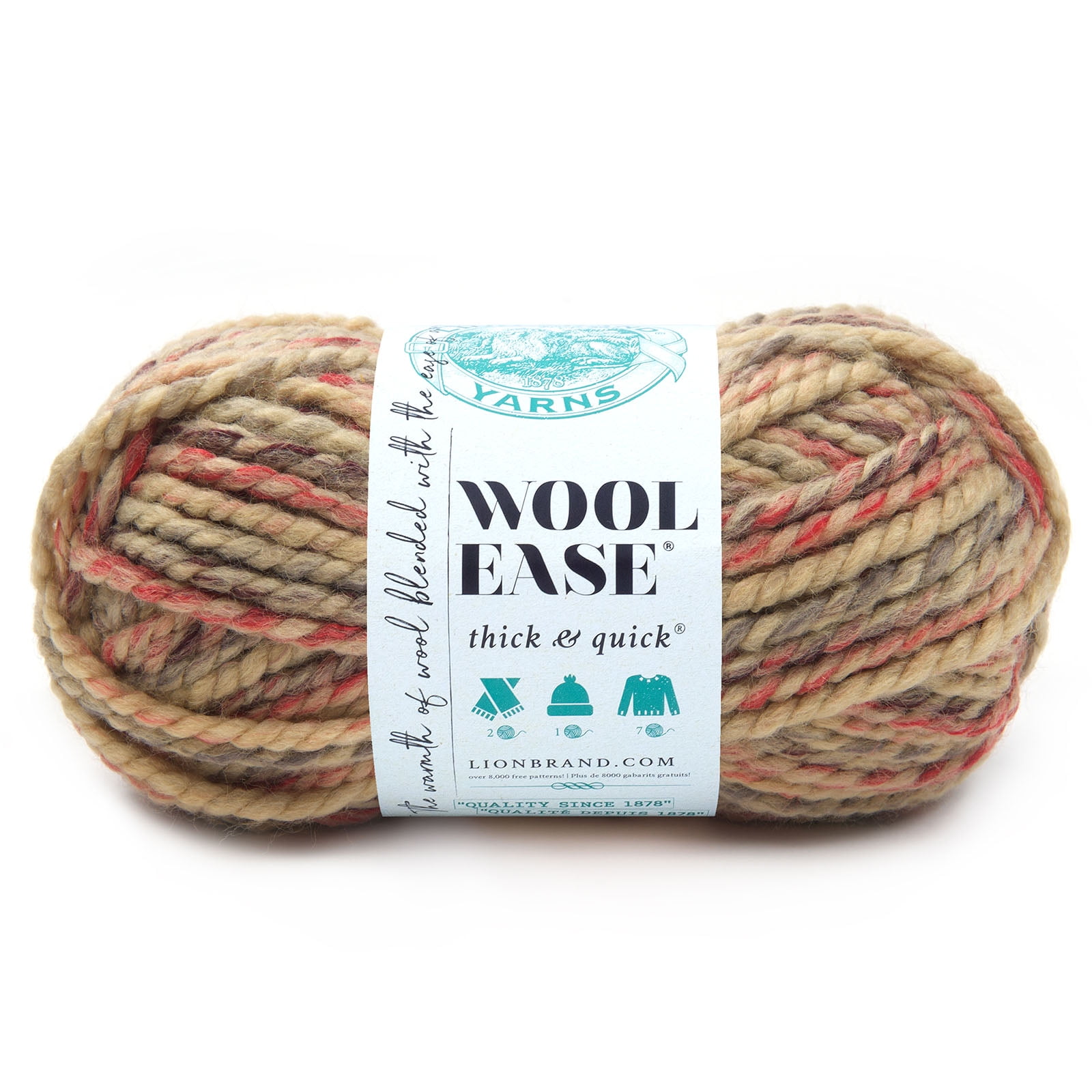 Lion Brand Wool-Ease Thick & Quick Variegated Yarn - 15 Pack for ...