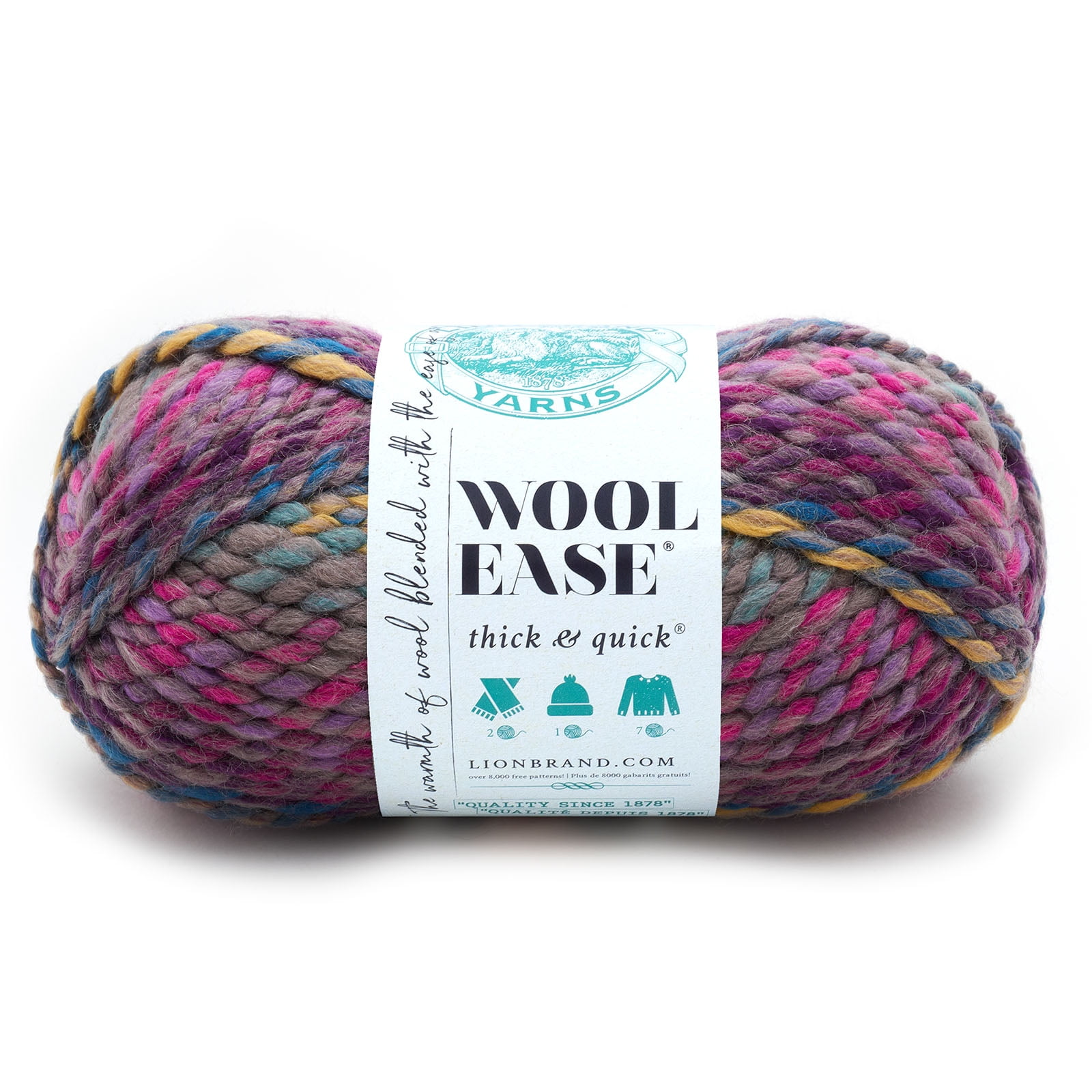 15 Pack: Lion Brand® Wool-Ease® Thick & Quick® Yarn - Prints - Stripes ...