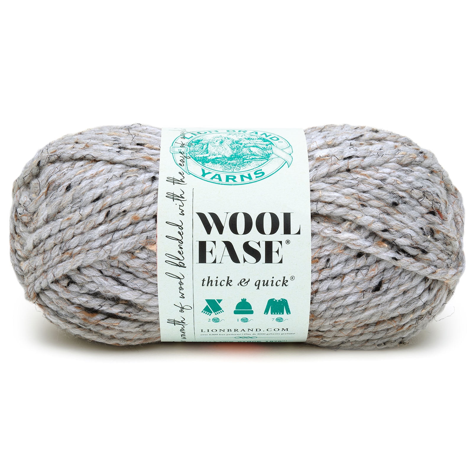 Lion Brand Wool-Ease Thick & Quick Yarn - Solids Yarn for Knitting ...