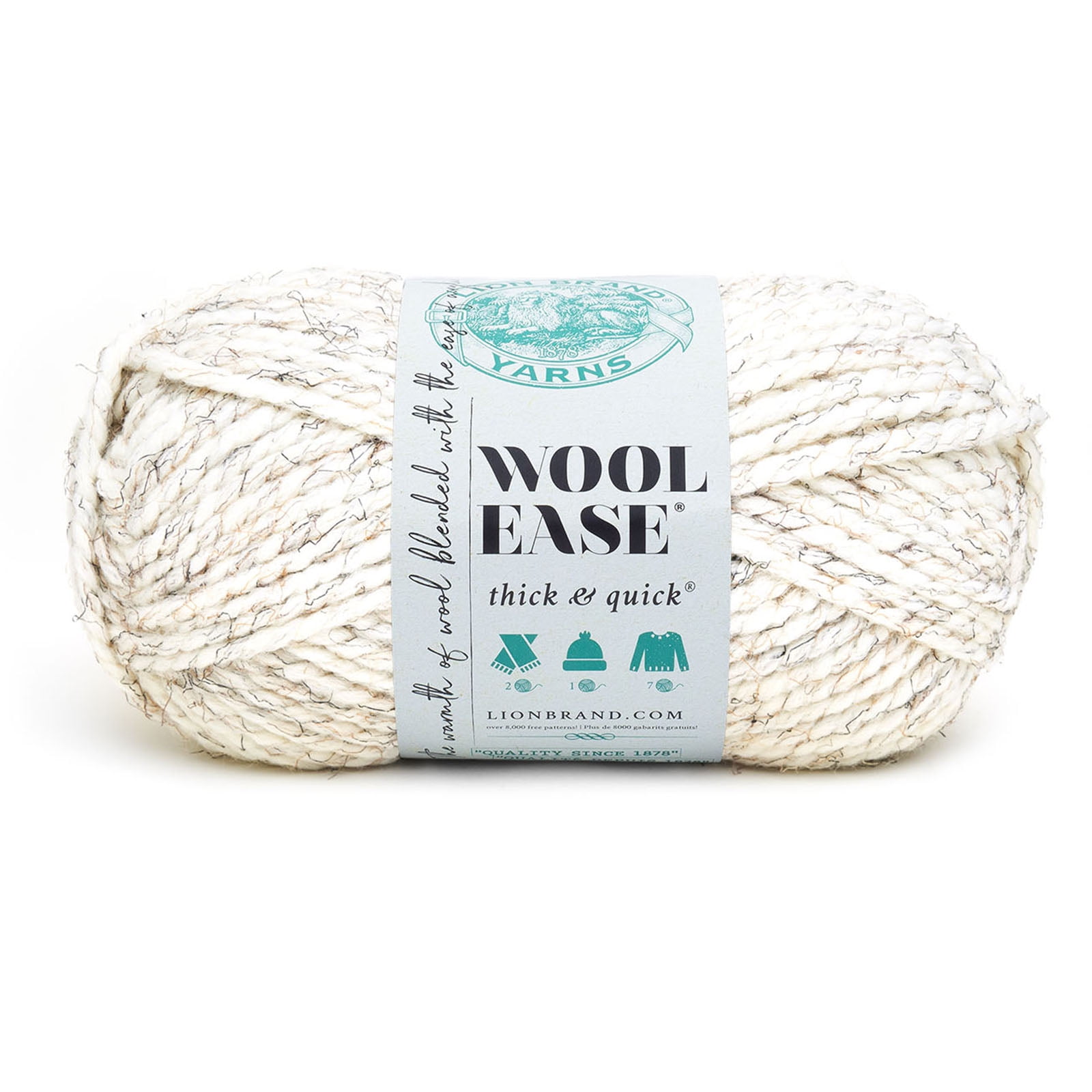 Lion Brand Wool-Ease Thick & Quick Yarn - Solids Yarn for Knitting ...