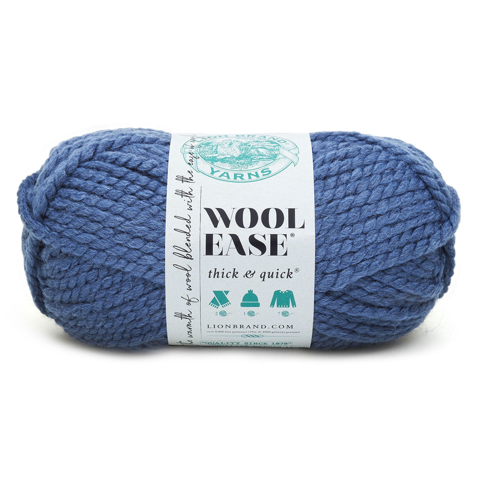 Lion Brand Wool-Ease Thick & Quick Yarn - Solids Yarn for Knitting ...