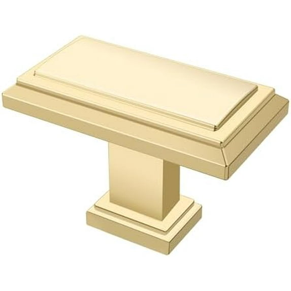 15 Pack Matt Gold Cabinet Knobs, 1.3 Inch(32mm) Kitchen Cabinet Hardware Rectangle Knob for ...