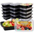 15 Pack Meal Prep Containers 24oz Reusable Plastic Food Storage ...