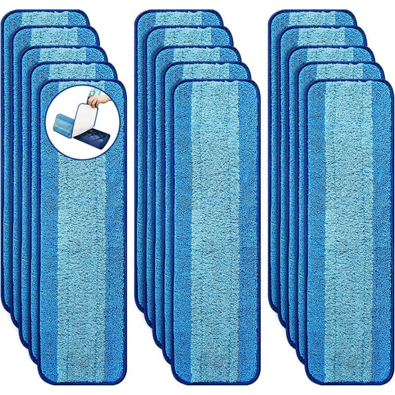 15-Pack Microfiber Mop Pads for Bona - Washable Reusable Refills for ...