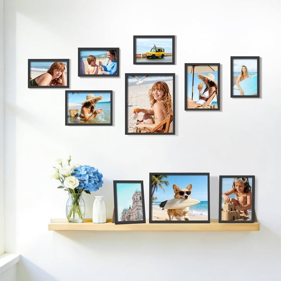 15 Pack Picture Frames Collage Wall Decor, Black Frame Set with 3pcs ...