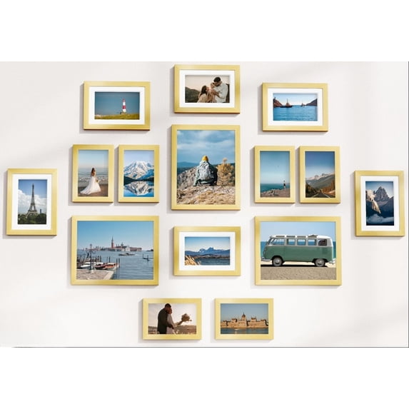 15 Pack Picture Frames Collage Wall Decor for Mounting or Tabletop ...