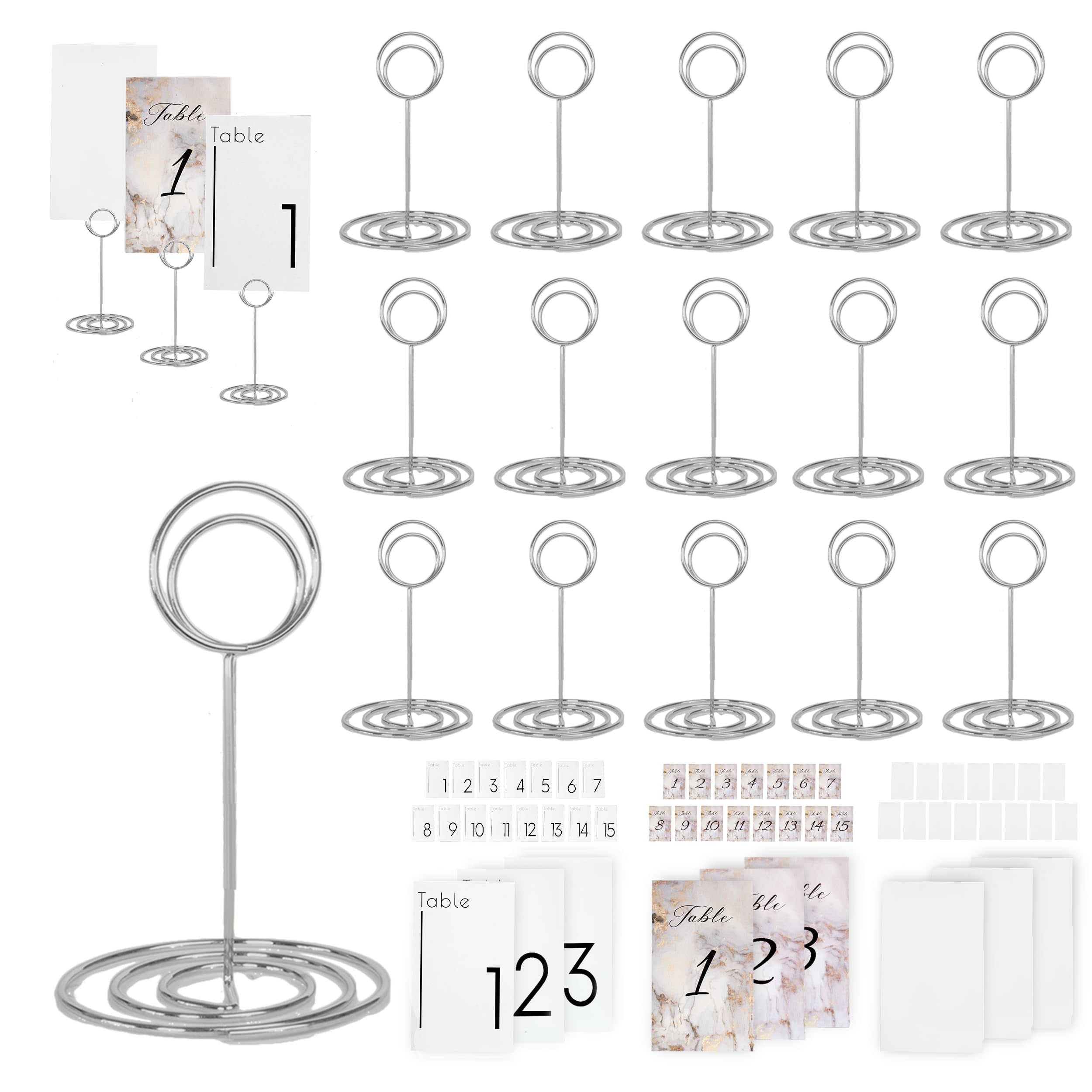15 Pack Place Card Holders/Table Number Holders/Table Number Stands ...