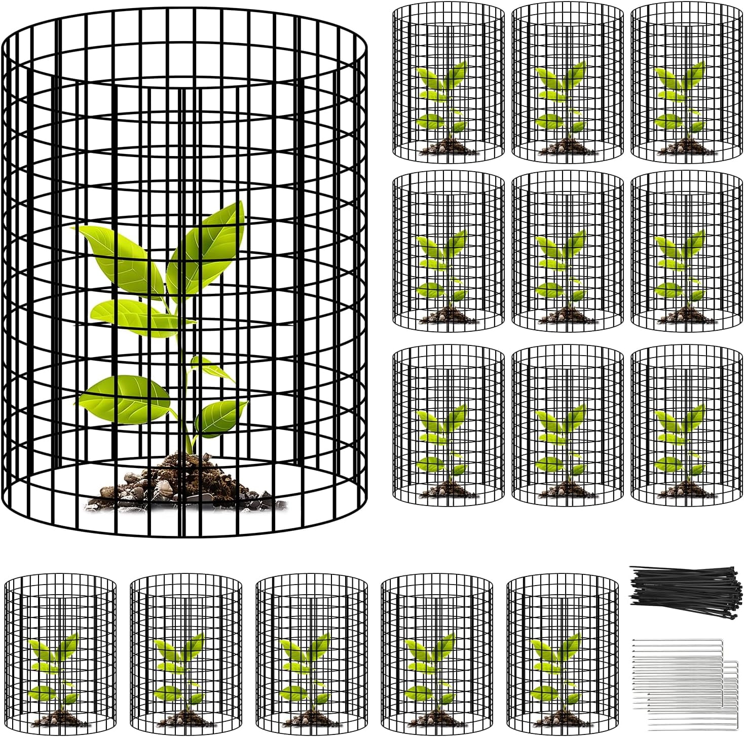 15 Pack Plant Protectors from Animals, 12" H X 16" D Plant Covers from ...