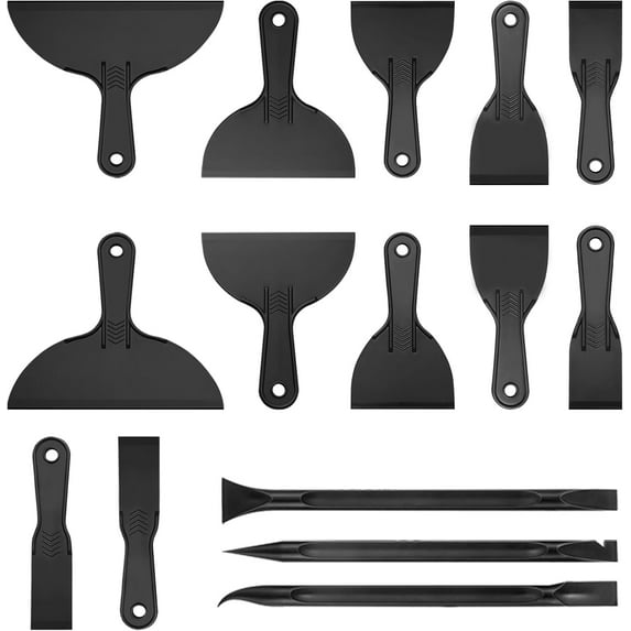 15 Pack Plastic Putty Knife, Putty Knife Scraper for Spackling, Scraper ...