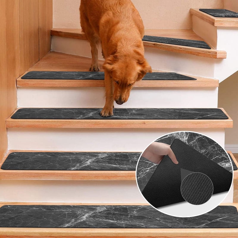 15 Pack Reusable Staircase Rug Step Carpet Treads,Anti Slip Step Mats ...