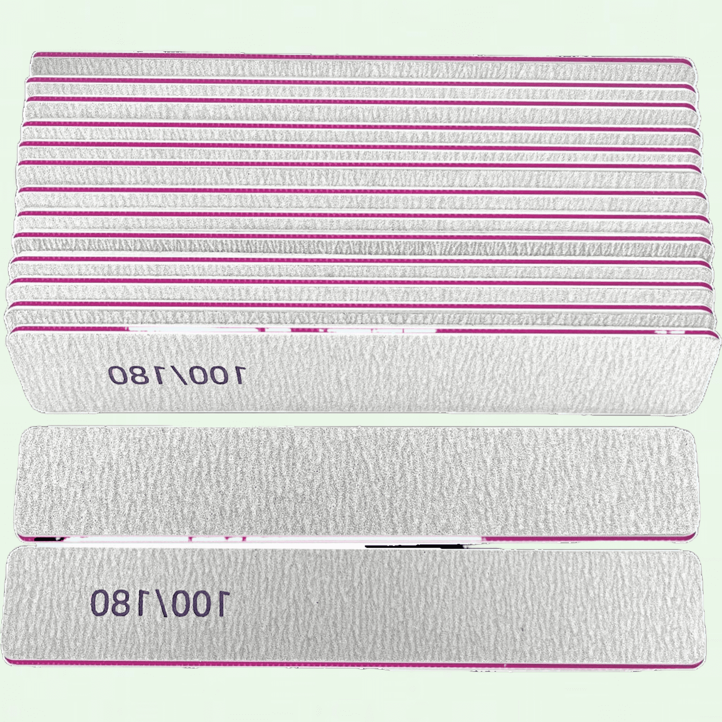 15 Pack Square Nail Files, 100/180 Grit Double Sided Emery Boards for ...