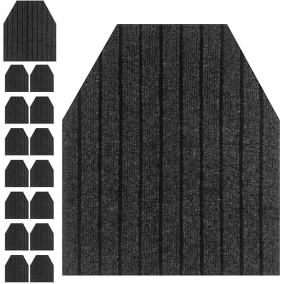 15 Pack Striped Urinal Mats, Non-Slip Bathroom Odor Urinal Floor Pads ...