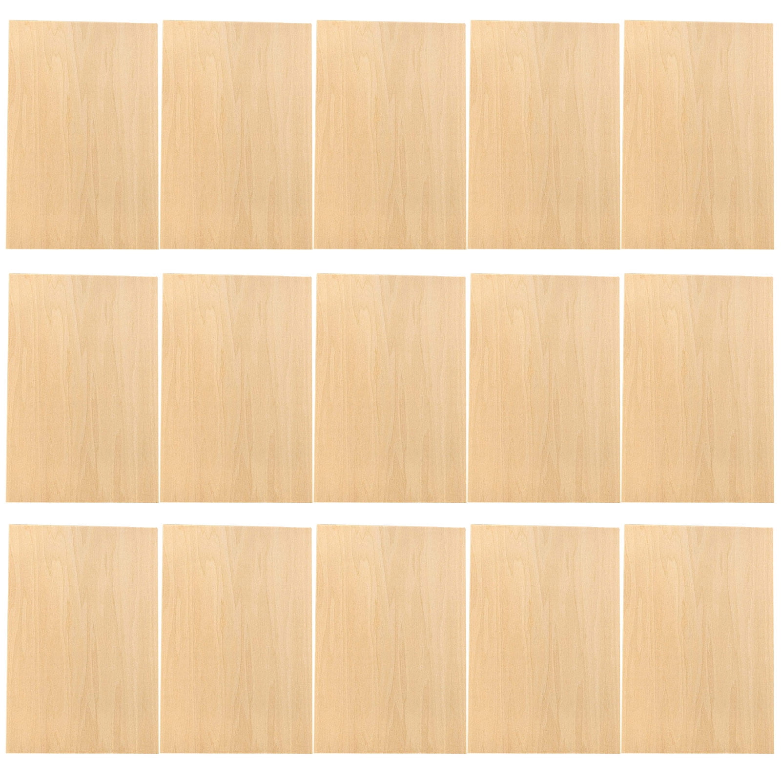 15 Pack Unfinished Wood Sheets - Natural,for DIY Crafts,with Sufficient ...