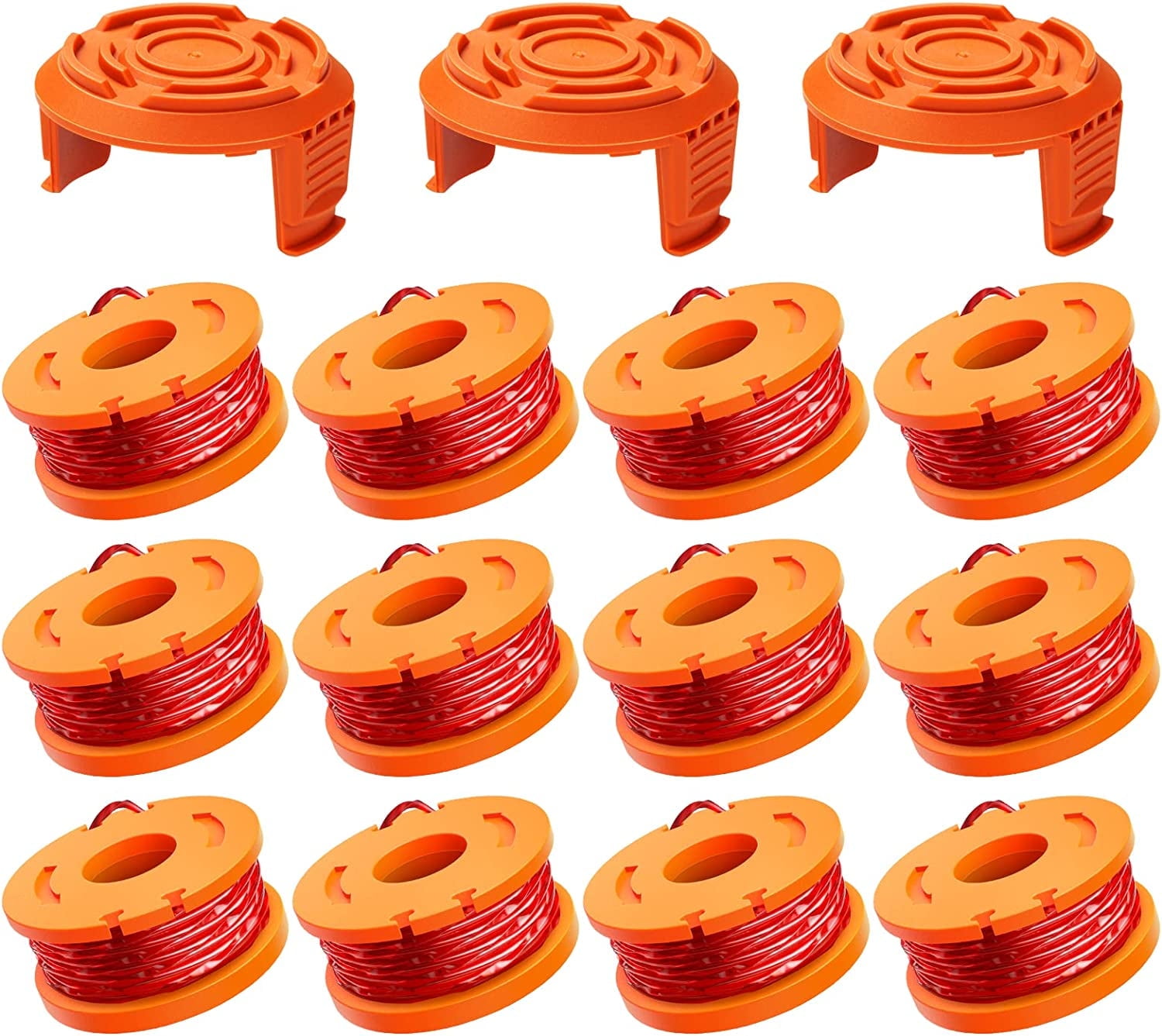 15 Pack WA0010 Replacement Trimmer Line Spool Compatible with Worx ...