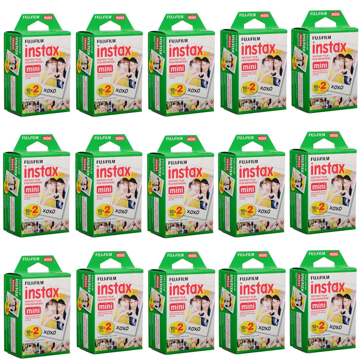 15 Pack instax mini Instant Daylight Film, Twin Pack, 20 Exposures, ISO ...