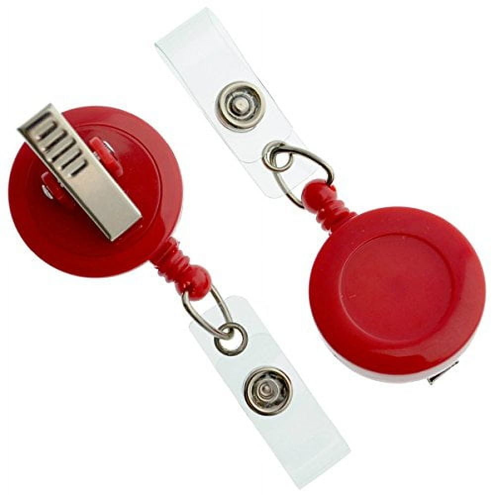15 Pack of Premium Retractable ID Badge Reels with Alligator Clip in ...