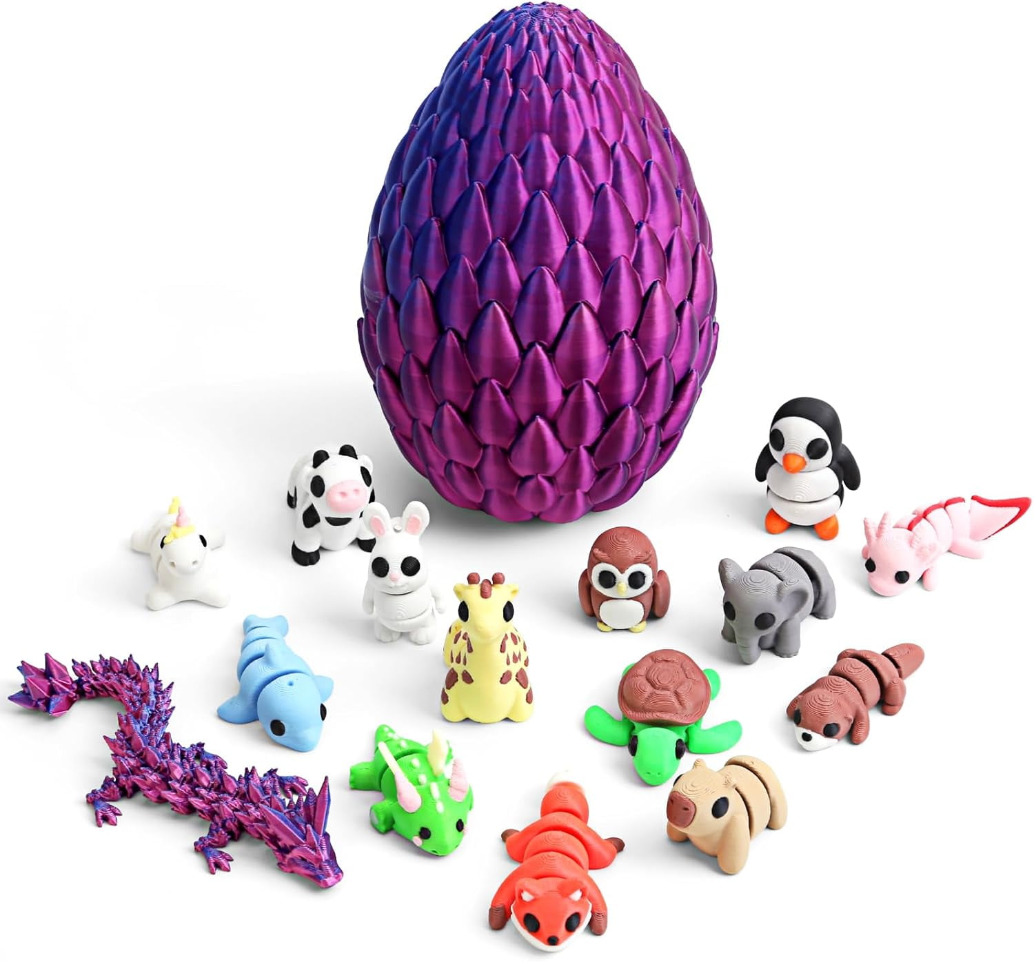 15 Packs Mini 3D Printed Animals, 3D Printed Fidget Toys Figures Set ...