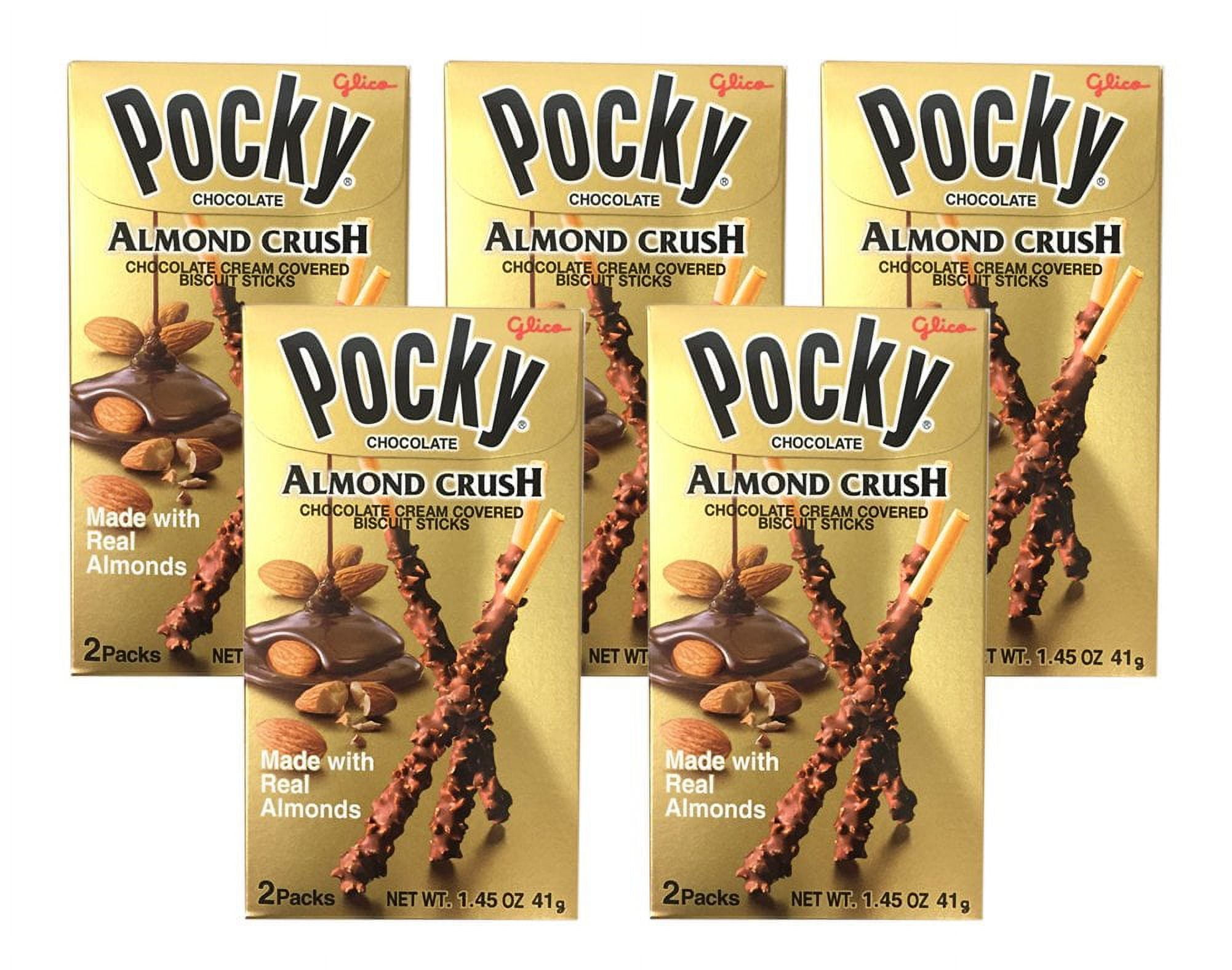 15 Packs Pocky Chocolate Almond Crush Biscuit By Glico 1.45oz - Walmart.com