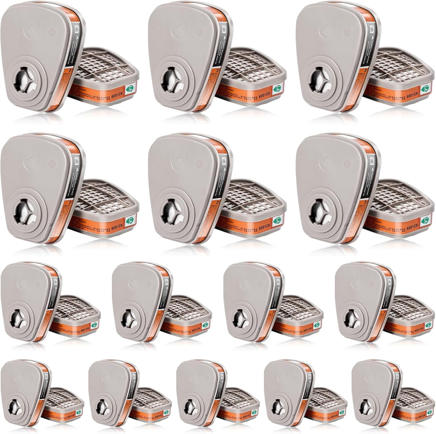 (15 Pairs) 6001 Filter Cartridges for Respirator - Activated Carbon ...