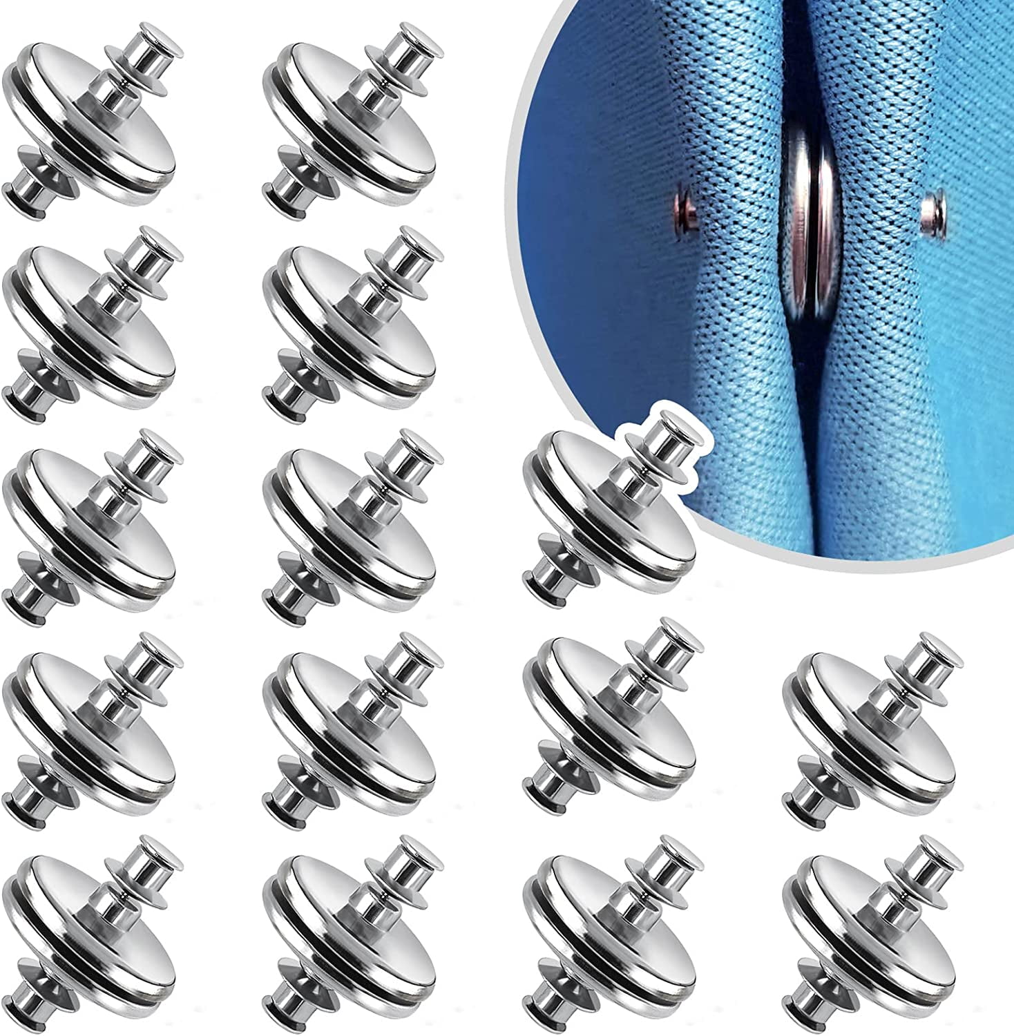 Suuchh Curtain Magnets Holdback, 15 Pairs Magnetic Weights with Back ...