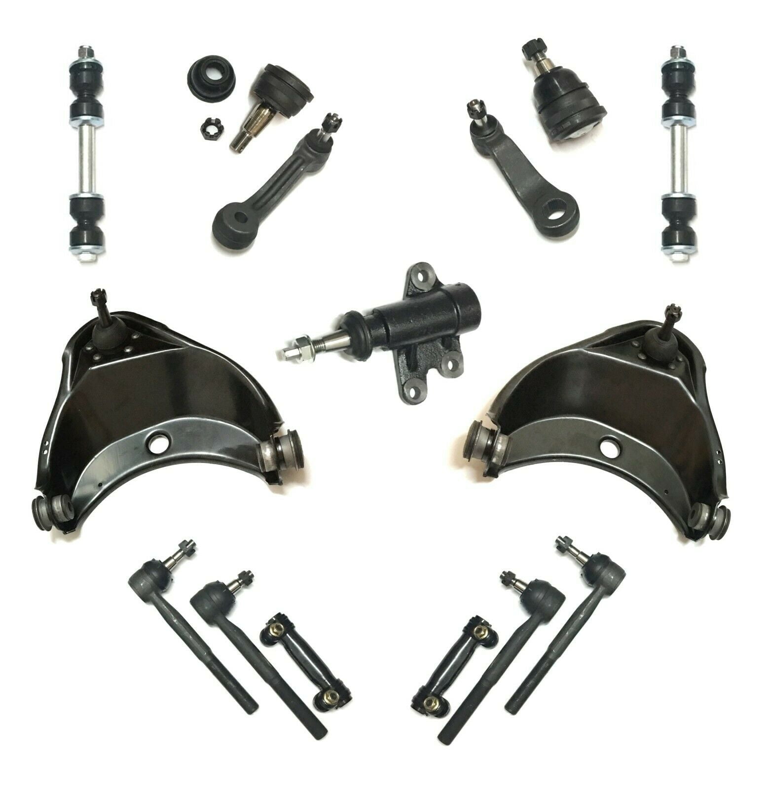 15 Pc Complete Suspension Kit Adjusting Sleeves Tie Rod Ends Sway Bars ...