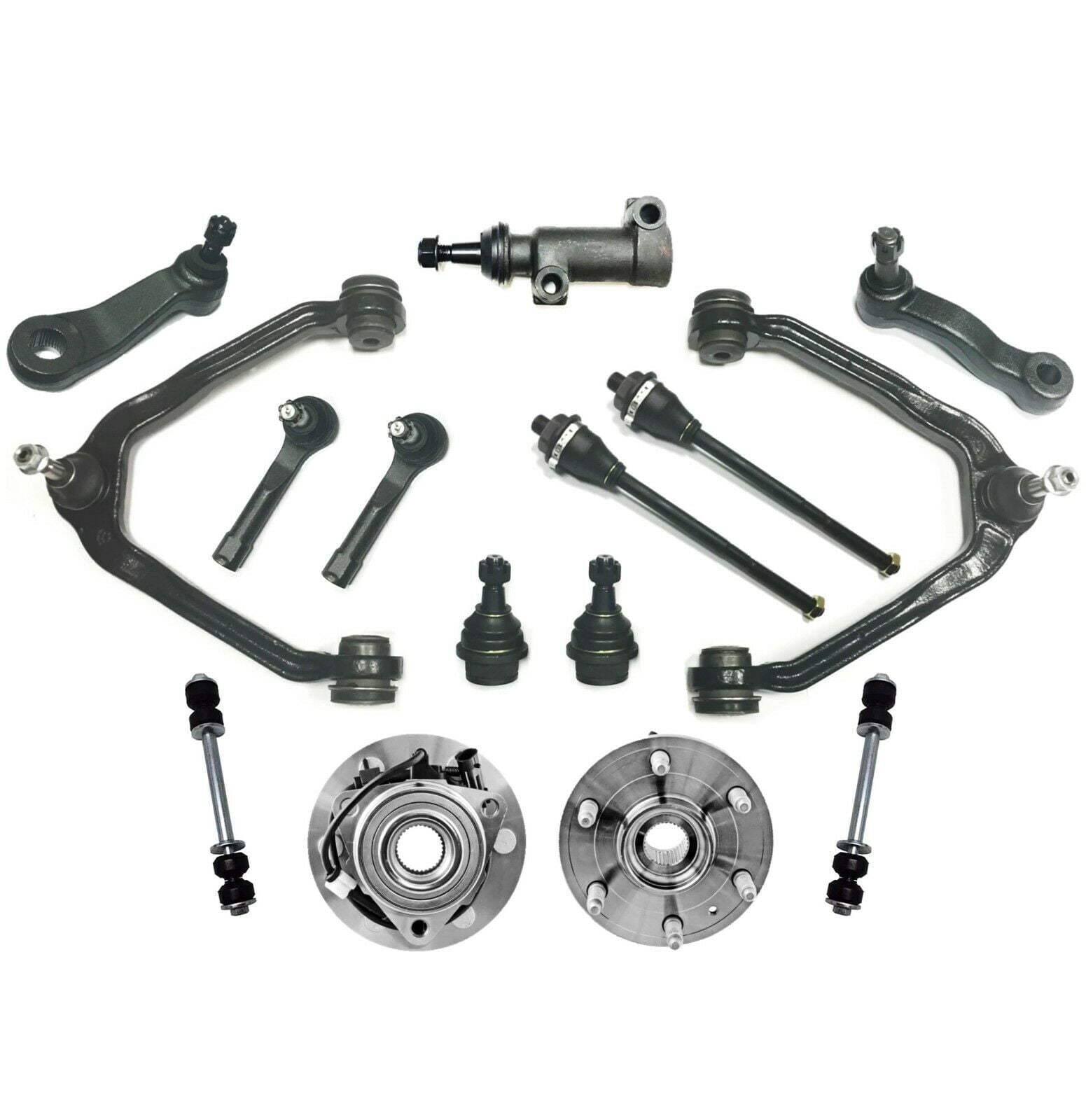 15 Pc Front Control Arm Wheel Bearing & Hub Assembly Tie Rods Idler ...