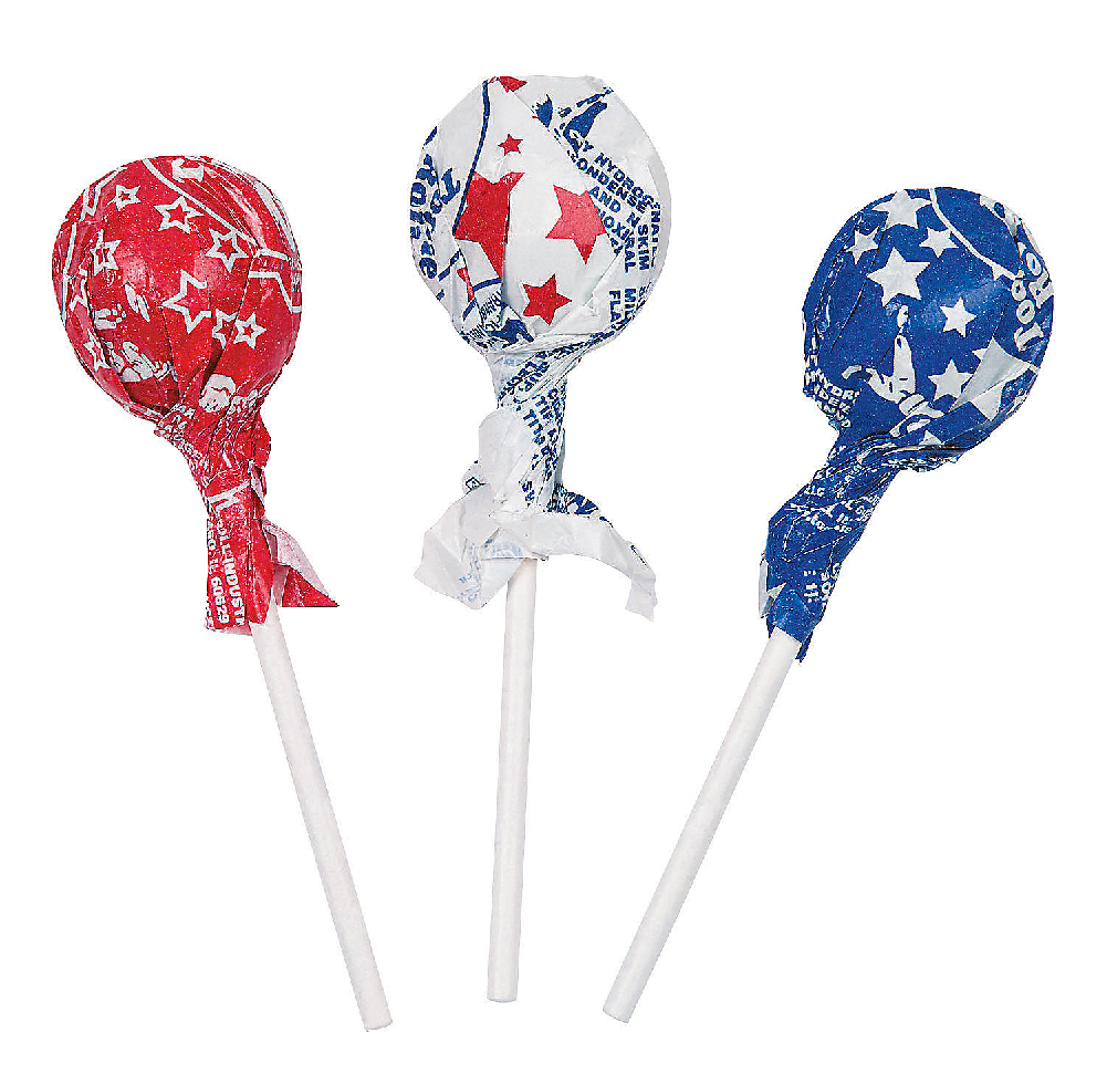 15 Pc. Patriotic Tootsie Roll Pops Assortment, 9 oz., Red, White & Blue ...