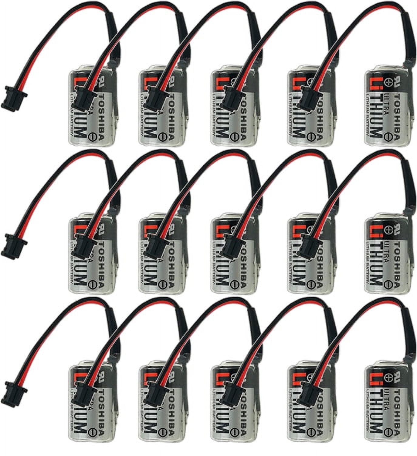 15 Pcs 1000mAh JZSP-BA01 ER3V/3.6V Non-Rechargeable PLC Lithium Battery ...