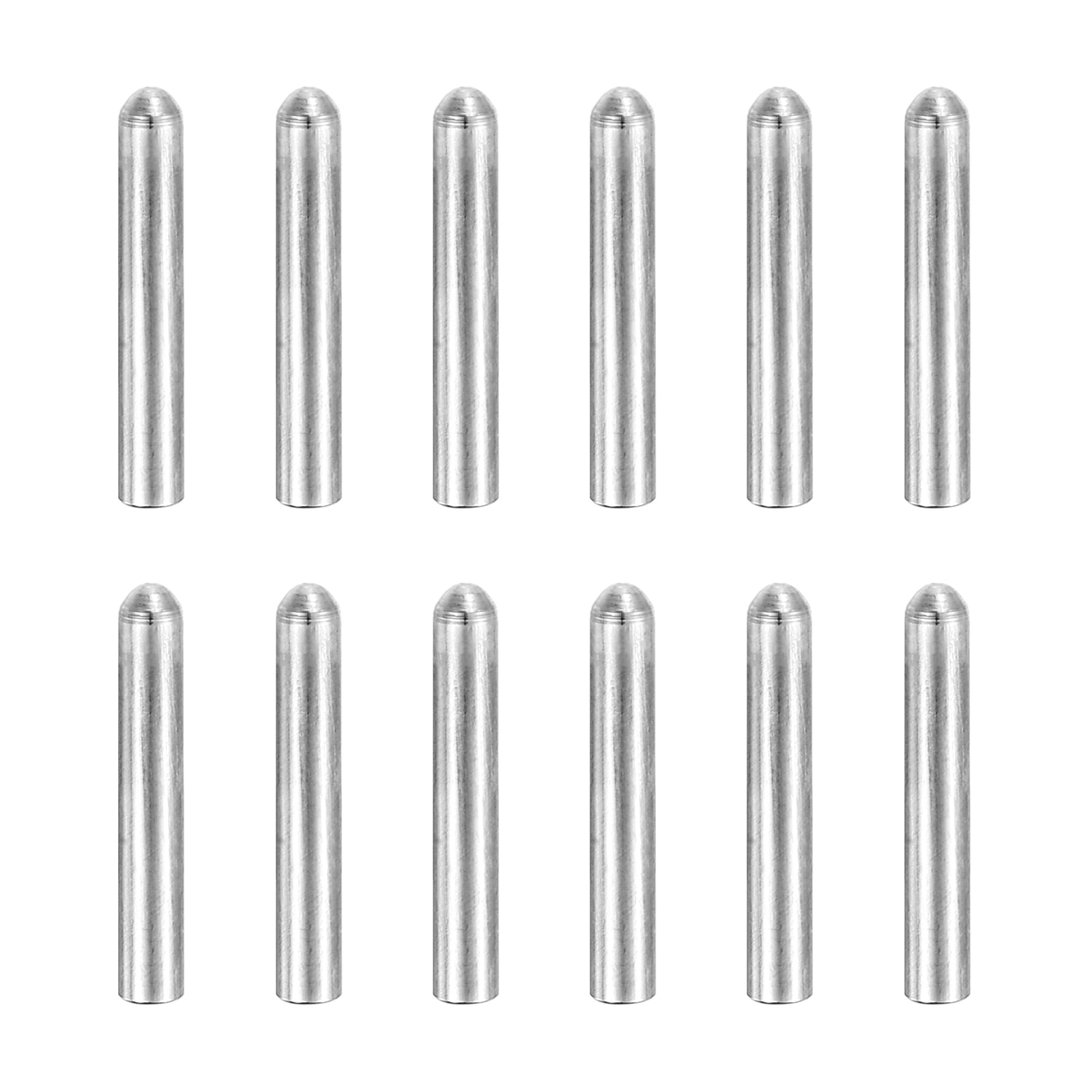 15 Pcs 3x15 mm 304 Stainless Steel Dowel Pins, Round Head Flat ...