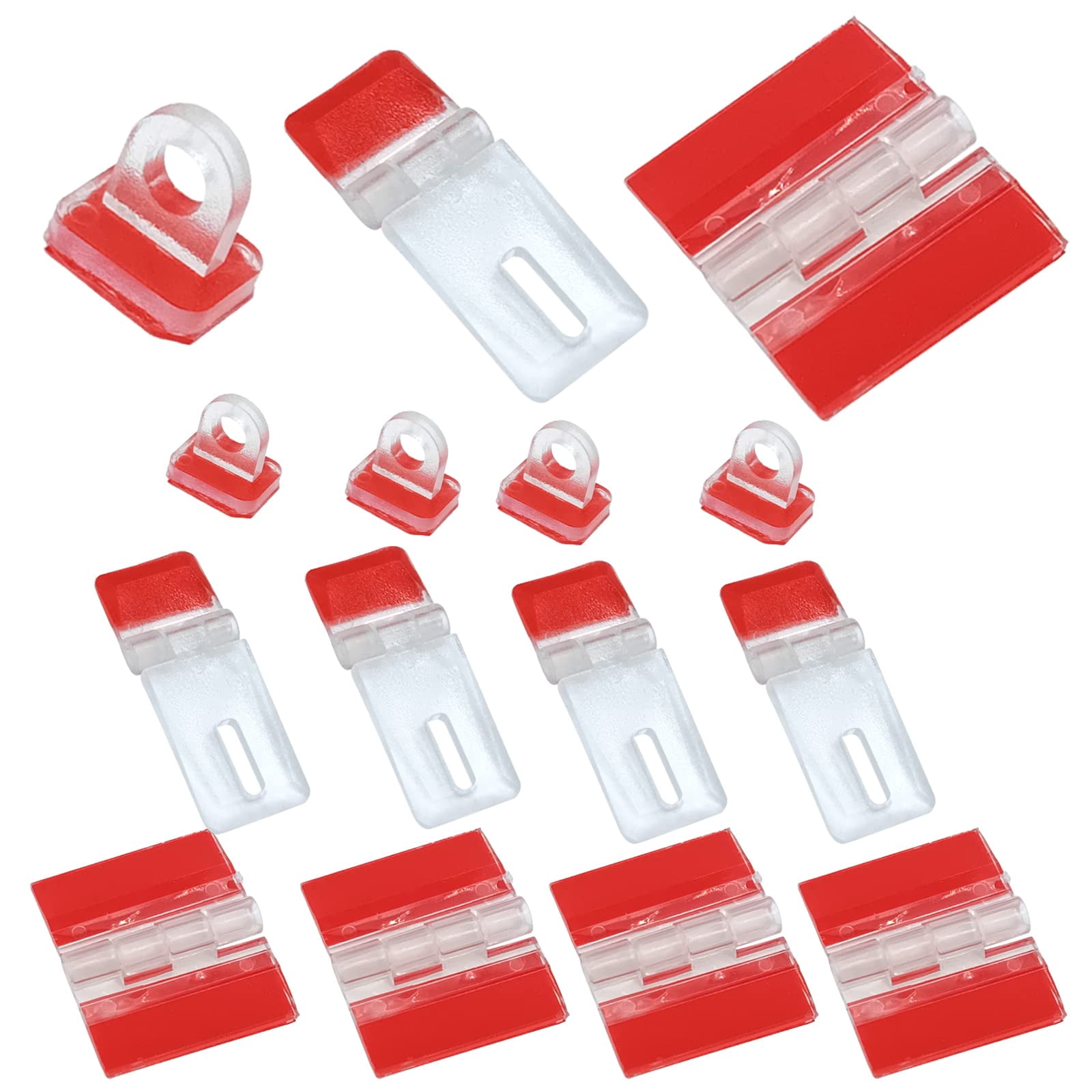 15 Pcs Acrylic Hinge 30x35 mm and Self-Adhesive Latch Buckles Kit ...