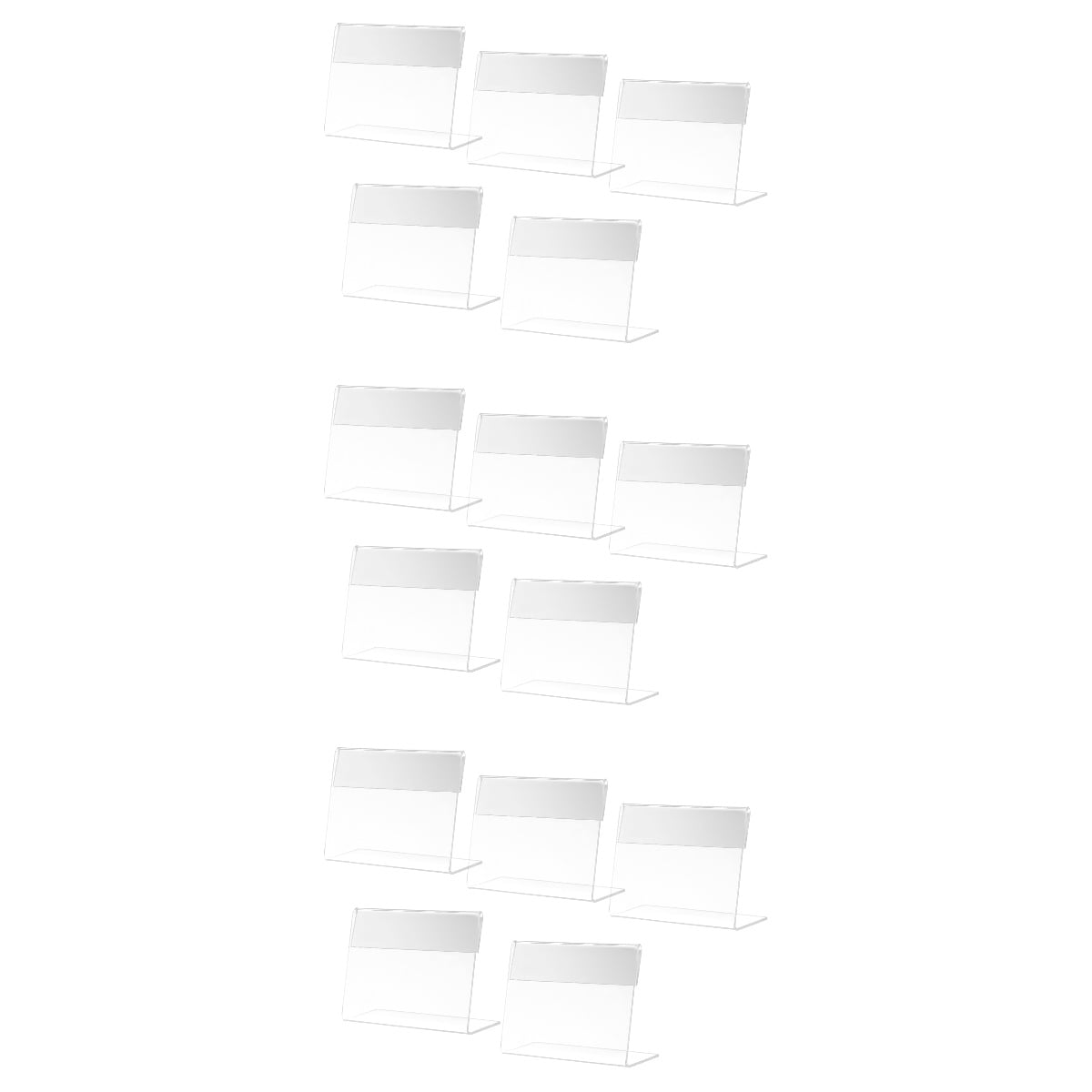 15 Pcs Acrylic L-Shape Price Tag Stands Supermarket Price Tag Holders ...