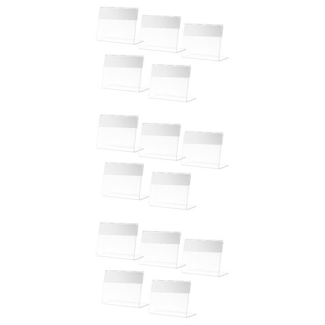 15 Pcs Acrylic L-Shape Price Tag Stands Supermarket Price Tag Holders ...