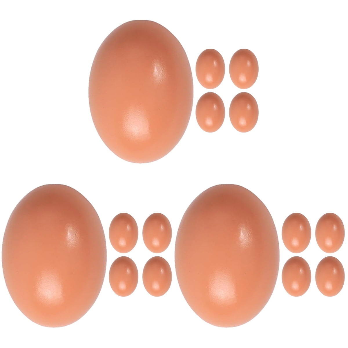 15 Pcs Artificial Eggs Crafts DIY Wood Eggs Fake Eggs Realistic ...