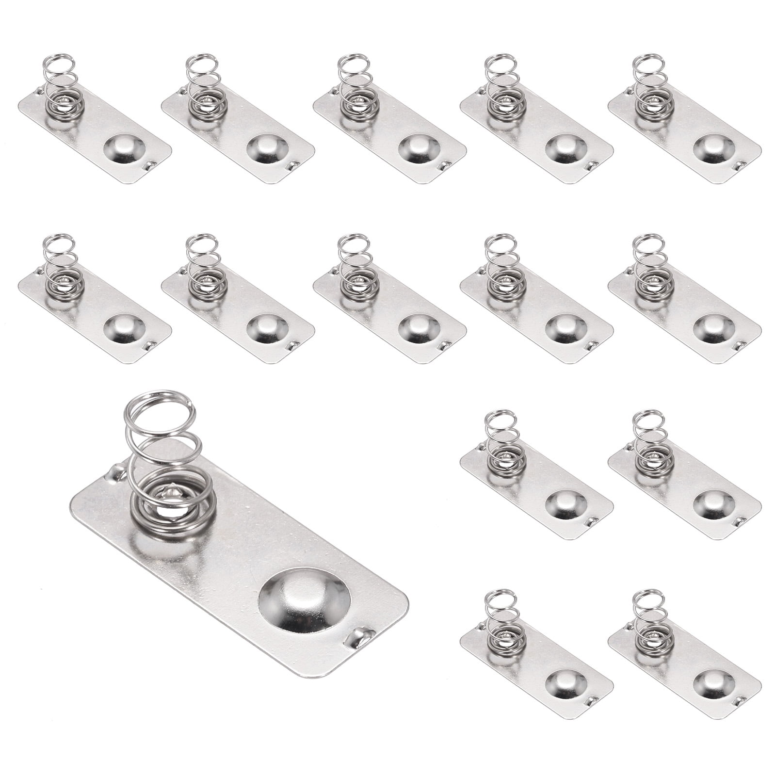 15 Pcs Battery Spring Contact Plate 28mm x 12mm Positive Negative ...