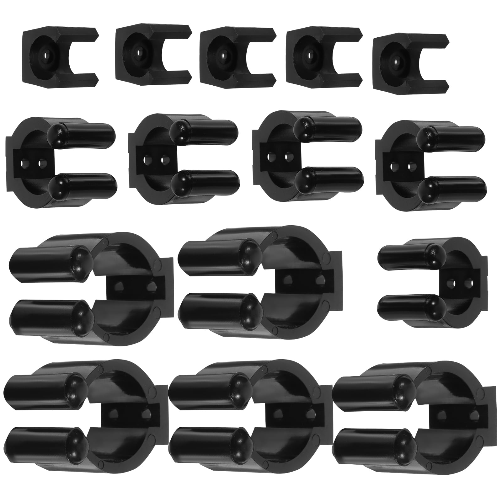 15 Pcs Wall Club Clip Fishing Rod Holders Gear Pliers Black - Walmart.com