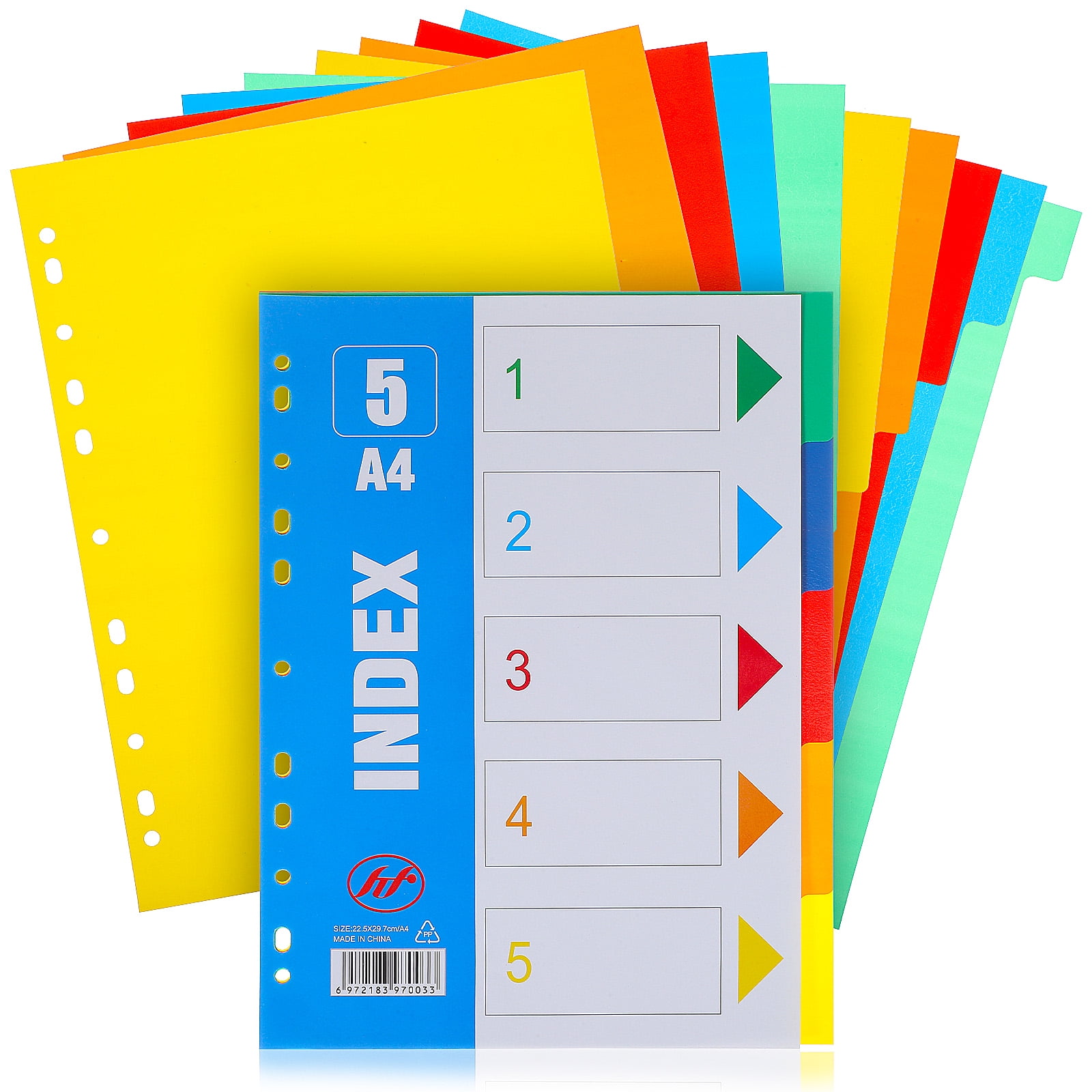15 Pcs Binders A4pp Plastic Classification Page Write Erase Tabs Office ...
