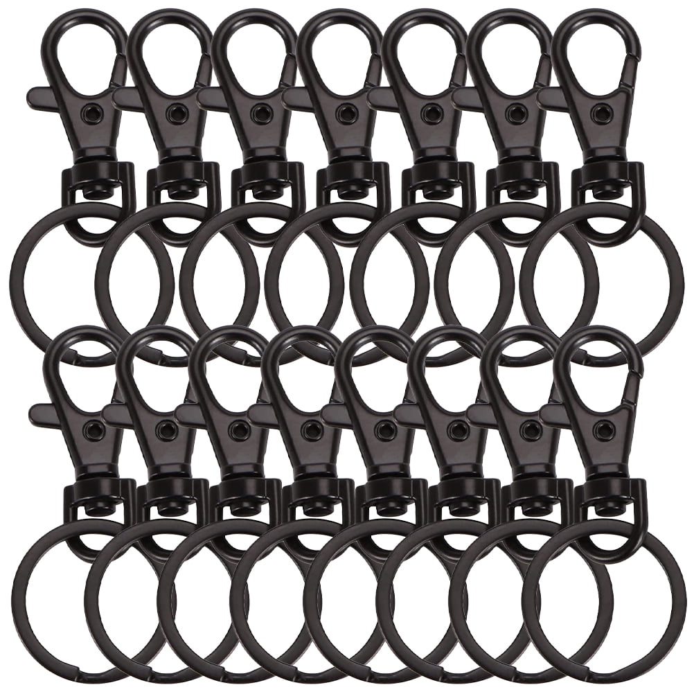 15 Pcs Carabiner Keychain Swivel Ring Making Kit Keychains Snap Hook ...