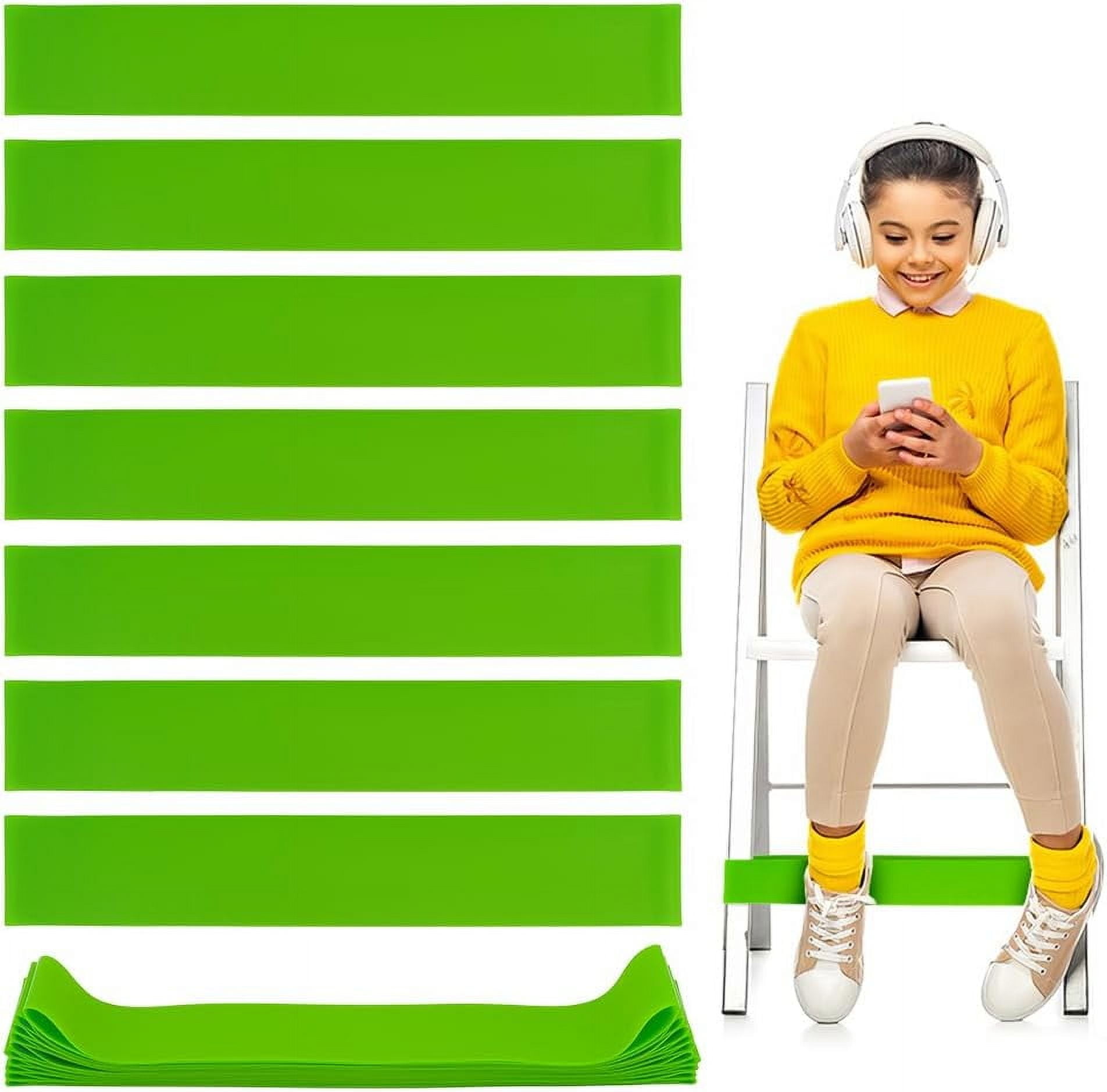 15 Pcs Chair Bands for People with Fidgety Feet Lime Green Stretch TPE ...
