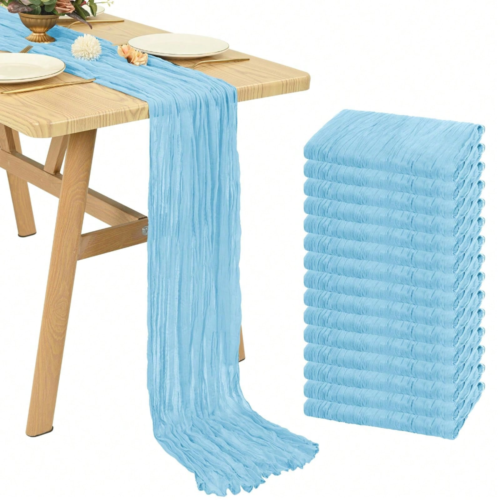 15 Pcs Cheesecloth Table Runner 10ft Boho Gauze Cheese Cloth 20x120 ...