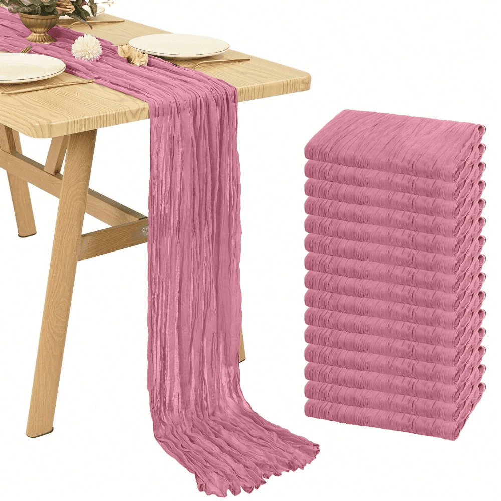 15 Pcs Cheesecloth Table Runner 10ft Boho Gauze Cheese Cloth 20x120 ...