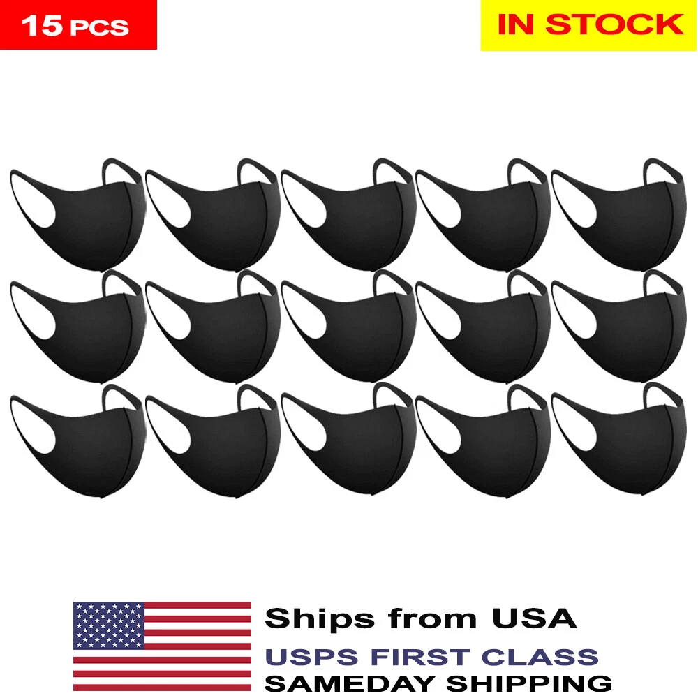 15 Pcs Cloth Face Mask Washable Reusable Face Cover (In Stock) Ships ...
