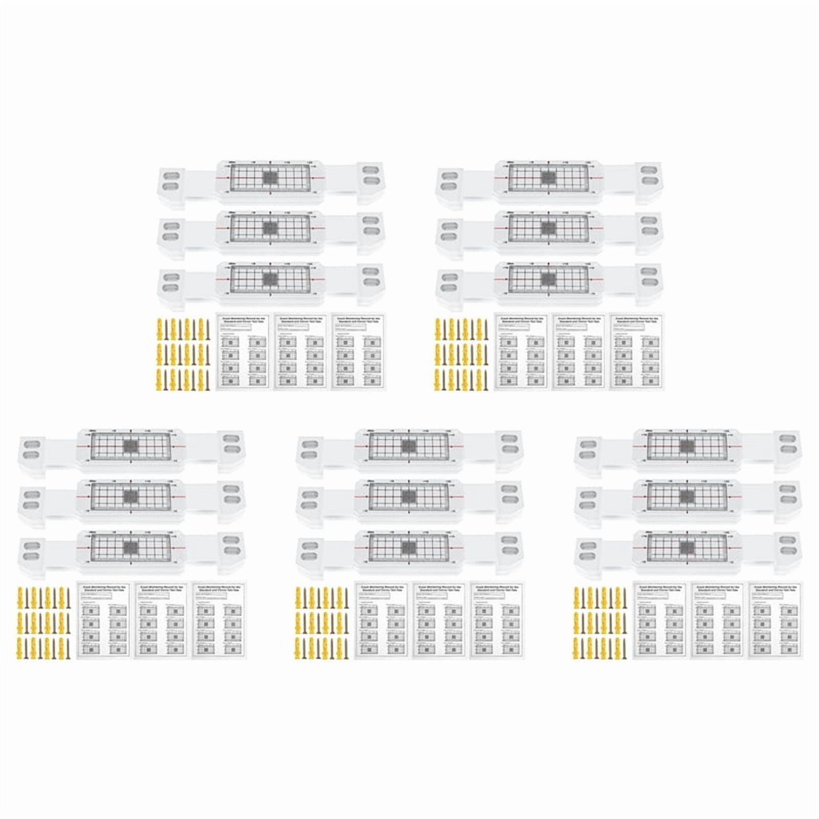 15 Pcs Crack Monitoring Record, Acrylic Corner Tell-Tale Monitor,Tell ...