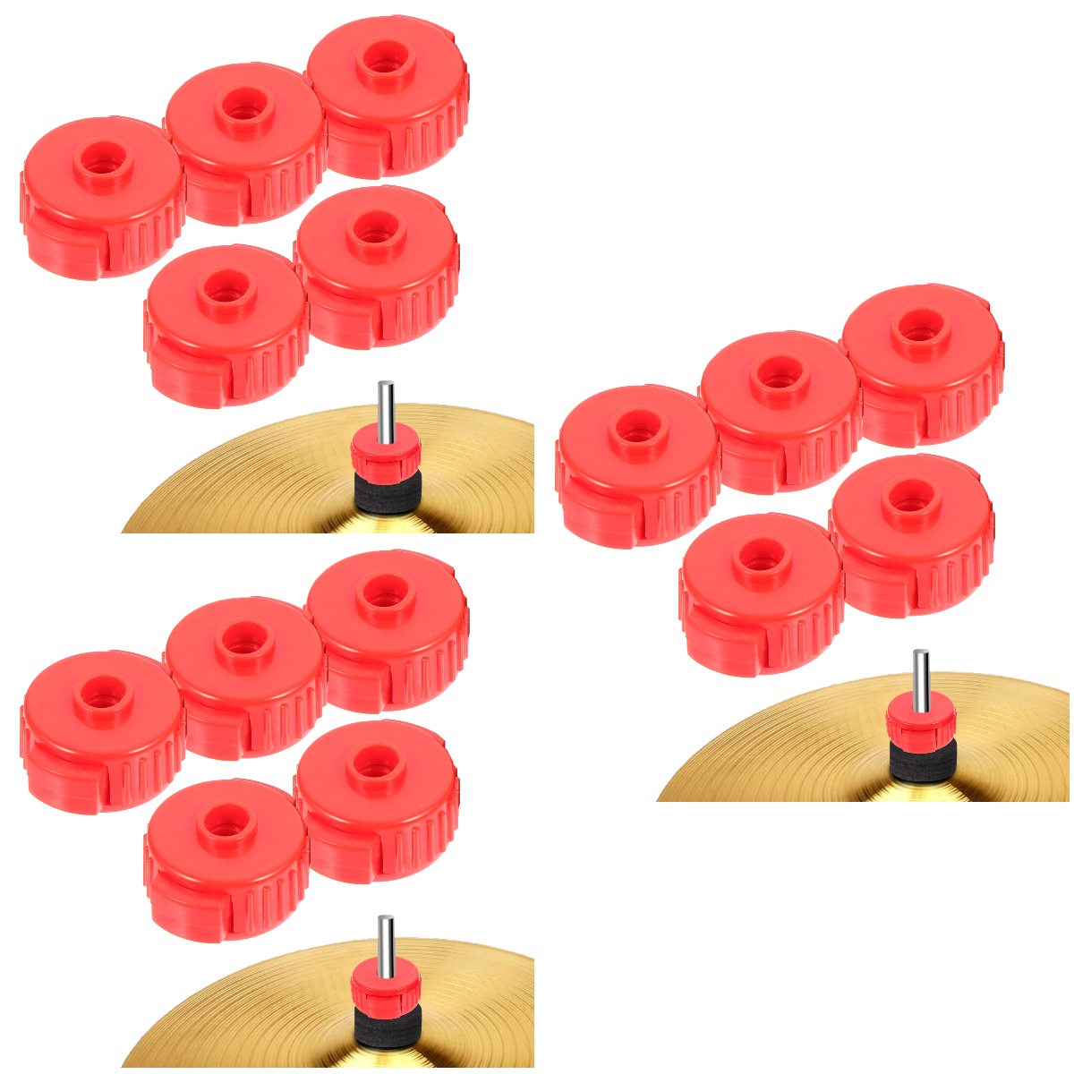 15 Pcs Cymbal Quick Release Cap Clutch Kit Drum Replacement Nuts Stand ...