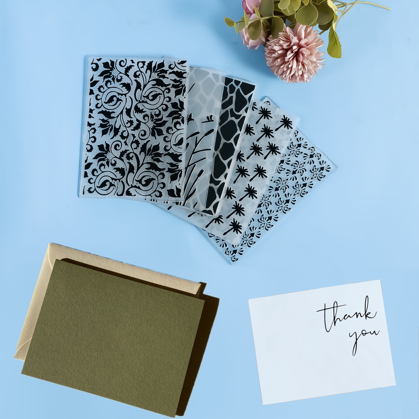 15 Pcs Embossing Folders Plastic Embossing Machine Template 14.5x10.5x0 ...