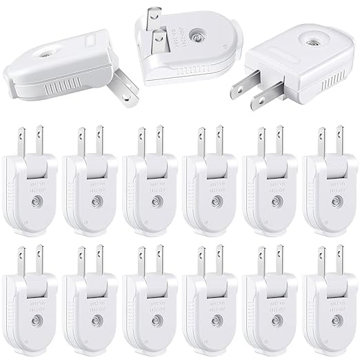 15 Pcs Extension Cord Replacement Plug 2 Prong 125V 15A Male Power Plug ...