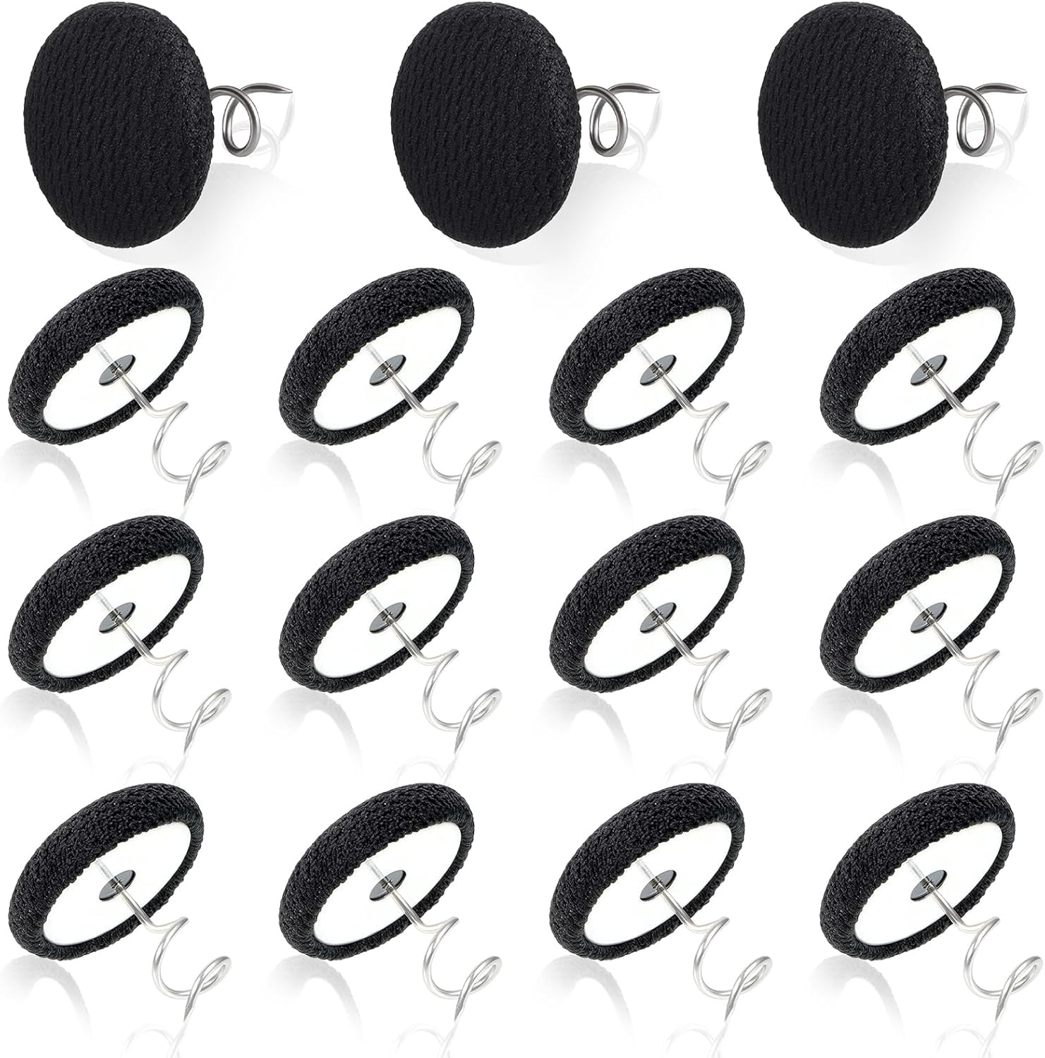 15 Pcs Flax Covered Button Twist Pins, Bed Skirt Pins, Twists Pin for ...