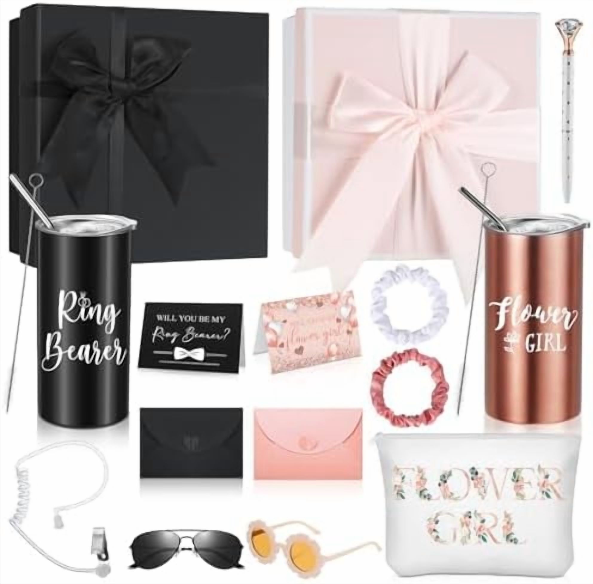 15 Pcs Flower Girl Ring Bearer Gifts Set Include Tumbler with Straw ...